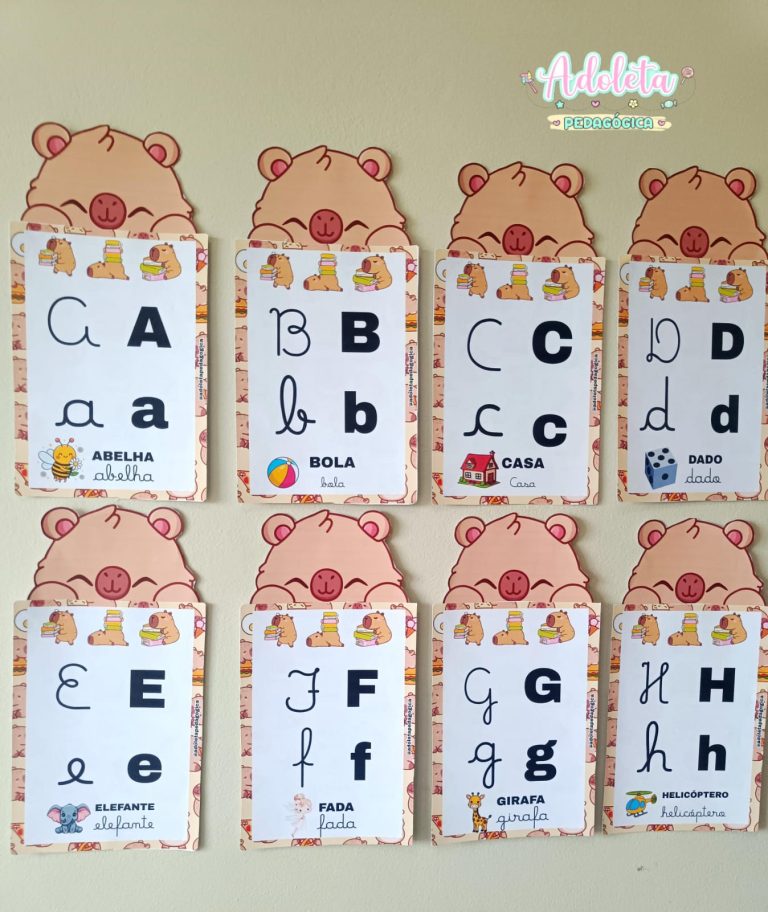 Alfabeto Capivara 4 tipos de letra – Adoleta Pedagógica